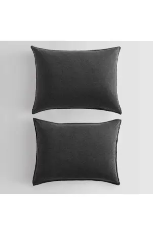 Calvin Klein Mélange Cotton Blend Jersey Duvet & Shams Set - Grey