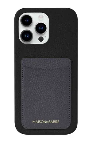MAISON DE SABRE Card Phone Case - Graphite Caviar