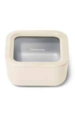 CARAWAY 4.4-cup Glass Food Storage Container - Cream