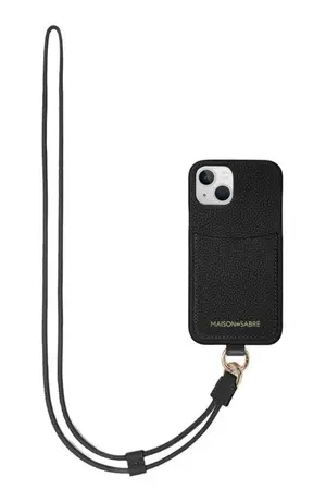 MAISON DE SABRE Sling Phone Case - Black Caviar