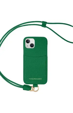 MAISON DE SABRE Sling Phone Case Emerald Green