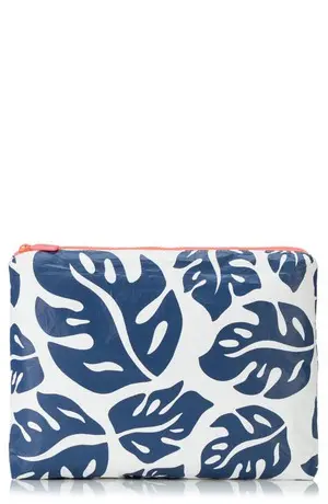 ALOHA COLLECTION Aloha Collection Medium Zip Pouch Navy