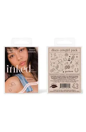 INKED BY DANI Disco Cowgirl Temporary Tattoos - Black