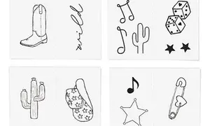 INKED BY DANI Disco Cowgirl Temporary Tattoos