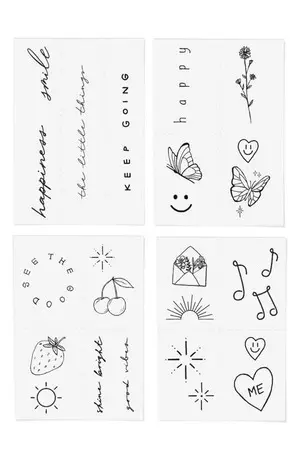 INKED BY DANI Feel Good Temporary Tattoos - Black