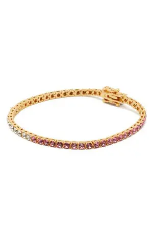 Kate Spade New York Cubic Zirconia Tennis Bracelet - Pink Multi.
