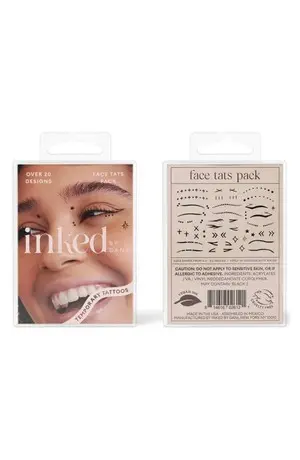 INKED BY DANI Face Tats Temporary Tattoos - Black