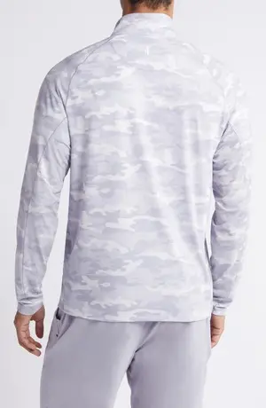 Johnnie-o Patton Camo Half Zip Pullover - White