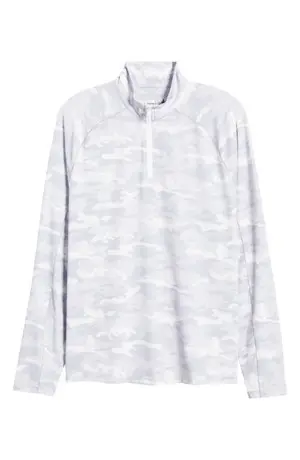 Johnnie-o Patton Camo Half Zip Pullover - White