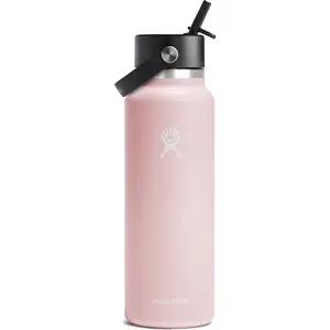 HYDRO FLASK 40-ounce Wide Mouth Flex Straw Cap Water Bottle - Trillium