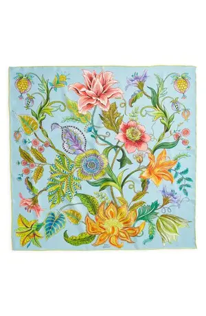 Echo Sunkissed Silk Square Scarf - Sky Blue