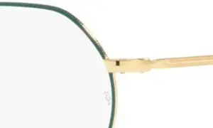 Ray-ban Jack 49mm Hexagonal Optical Glasses - Pale Gold