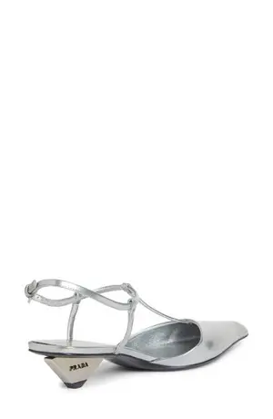 Prada Modellerie Pointed Toe Kitten Heel Pump
