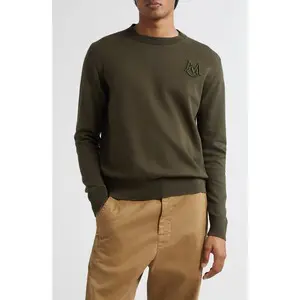 Moncler Monogram Cotton Crewneck Sweater - Deep Depths