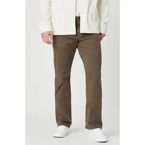 MAVI Zach Straight Leg Sateen Twill Trousers - Morel Sateen Twill