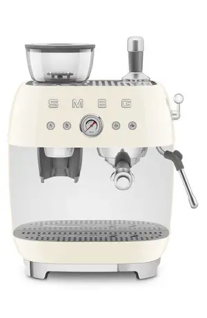 SMEG Espresso Machine With Coffee Grinder - Cream