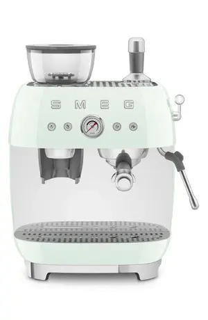 SMEG Espresso Machine With Coffee Grinder - Pastel Green
