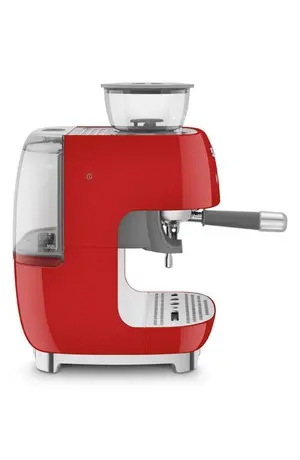 SMEG Espresso Machine With Coffee Grinder - Red
