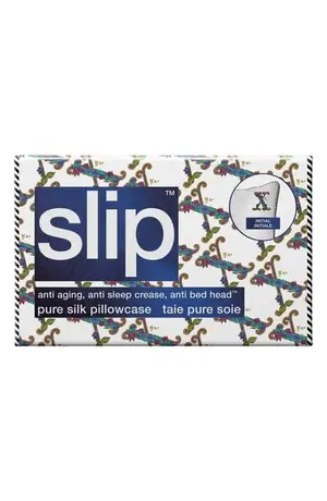 Slip Embroidered Pure Silk Queen Pillowcase - X