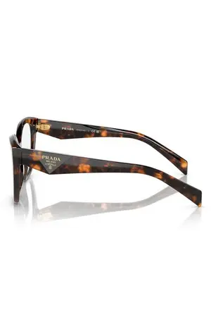 Prada 53mm Square Eyeglasses - Honey