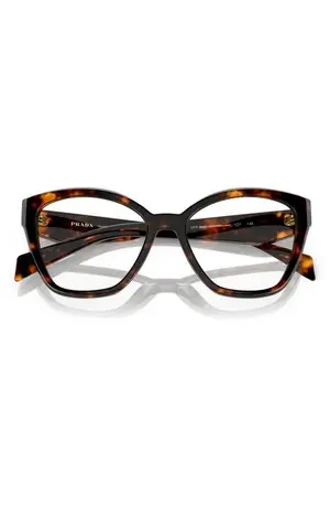Prada 53mm Square Eyeglasses - Honey