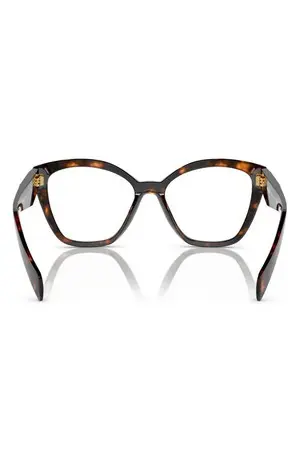 Prada 53mm Square Eyeglasses - Honey