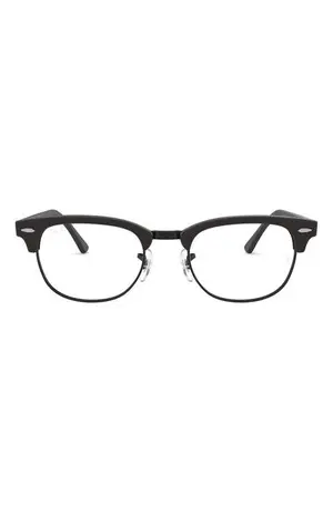 Ray-ban 49mm Clubmaster Optical Glasses - Matte Black