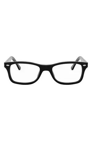 Ray-ban 55mm Square Blue Light Blocking Eyeglasses - Black