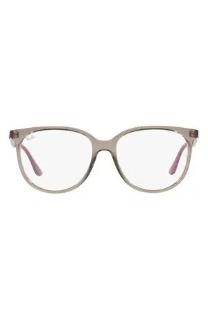 Ray-ban 52mm Square Eyeglasses - Transparent Grey
