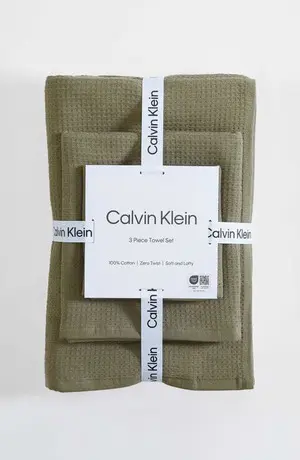 Calvin Klein Eternity Cotton Bath Essentials - Dusty Green