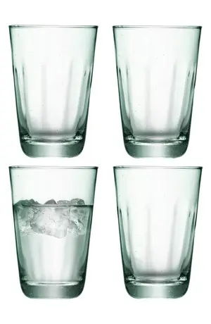 LSA Mia Set Of 4 Recycled Glass Highball Glasses - Clear