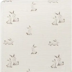 CRANE BABY Avery Print Organic Cotton Muslin Fitted Crib Sheet - Bunny