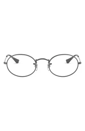 Ray-ban 51mm Oval Eyeglasses - Gunmetal