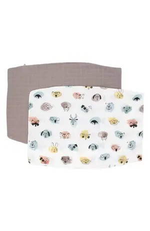LITTLE UNICORN 2-pack Cotton Muslin Pillowcase - Colorful Critters