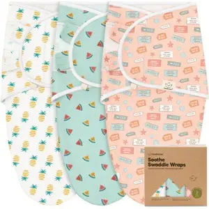 KEABABIES 3-pack Soothe Swaddle Wraps - Beach Day