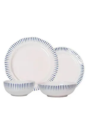 JULISKA Sitio Stripe 4-piece Place Setting - Delft Blue