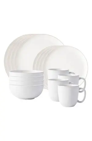 JULISKA Puro Coupe 16-piece Place Setting - Whitewash