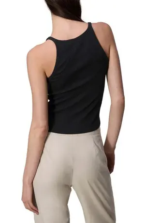 Rag & Bone The Essential Rib Long String Tank - Black