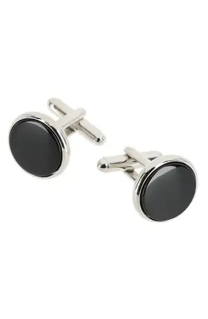 Trafalgar Sutton Onyx Cuff Links - Silver