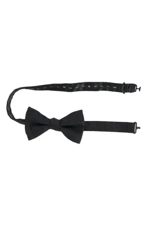 Trafalgar Banbury Paisley Silk Bow Tie - Black