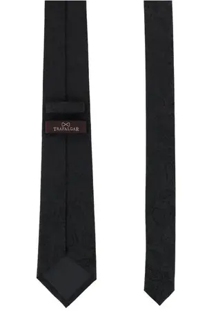 Trafalgar Banbury Silk Neck Tie - Black