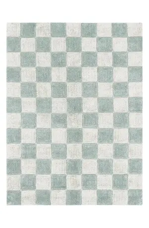 LORENA CANALS Tiles Washable Cotton Blend Rug - Blue Sage