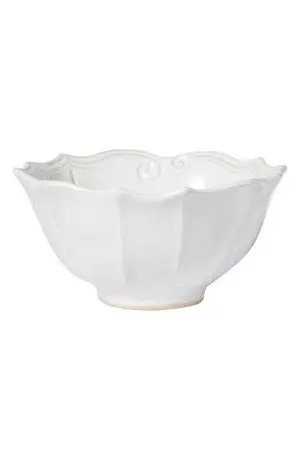 VIETRI Incanto Stone Baroque Medium Serving Bowl - White