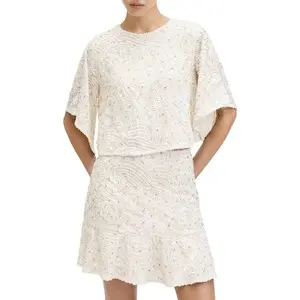 ALLSAINTS Ivy Bead & Sequin Top