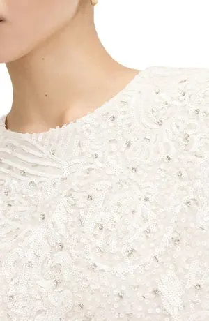 ALLSAINTS Ivy Bead & Sequin Top