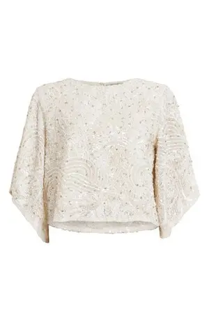 ALLSAINTS Ivy Bead & Sequin Top