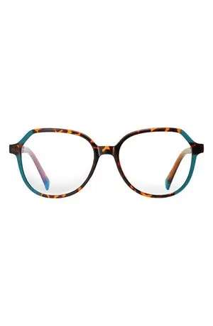 FIFTH & NINTH Nelli Round Blue Light Blocking Eyeglasses - Torte/ Green