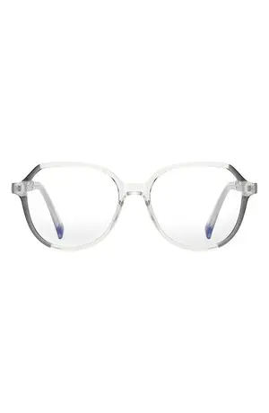 FIFTH & NINTH Fifth & Ninth Nelli Round Blue Light Blocking Eyeglasses Transparent Grey