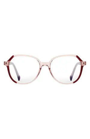 FIFTH & NINTH Nelli Round Blue Light Blocking Eyeglasses - Transparent Pink