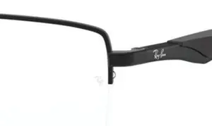 Ray-ban 53mm Semi Rimless Rectangular Eyeglasses - Matte Black